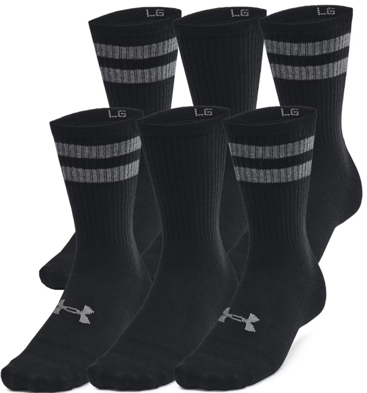 Under Armour UA Essential 6pk Crew-BLK Zoknik - WePlayHandball.hu