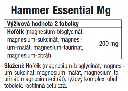 Comprimidos Hammer ESSENTIAL MAGNESIUM (5 forem Hořčíku) - Top4Running.pt