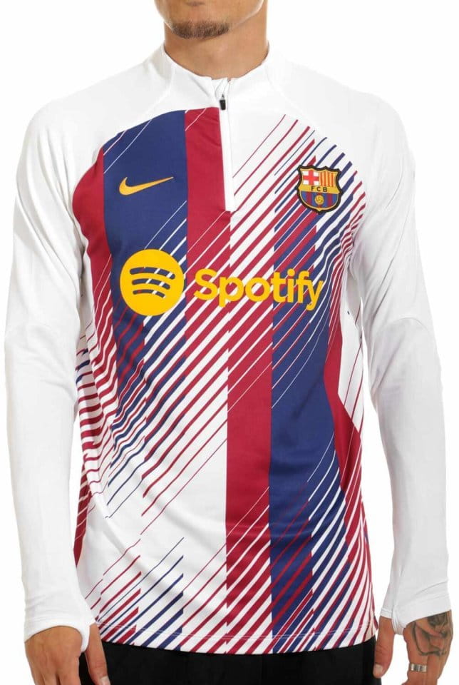 Pánské tréninkové fotbalové tričko s dlouhým rukávem Nike Dri-FIT FC Barcelona Drill ...